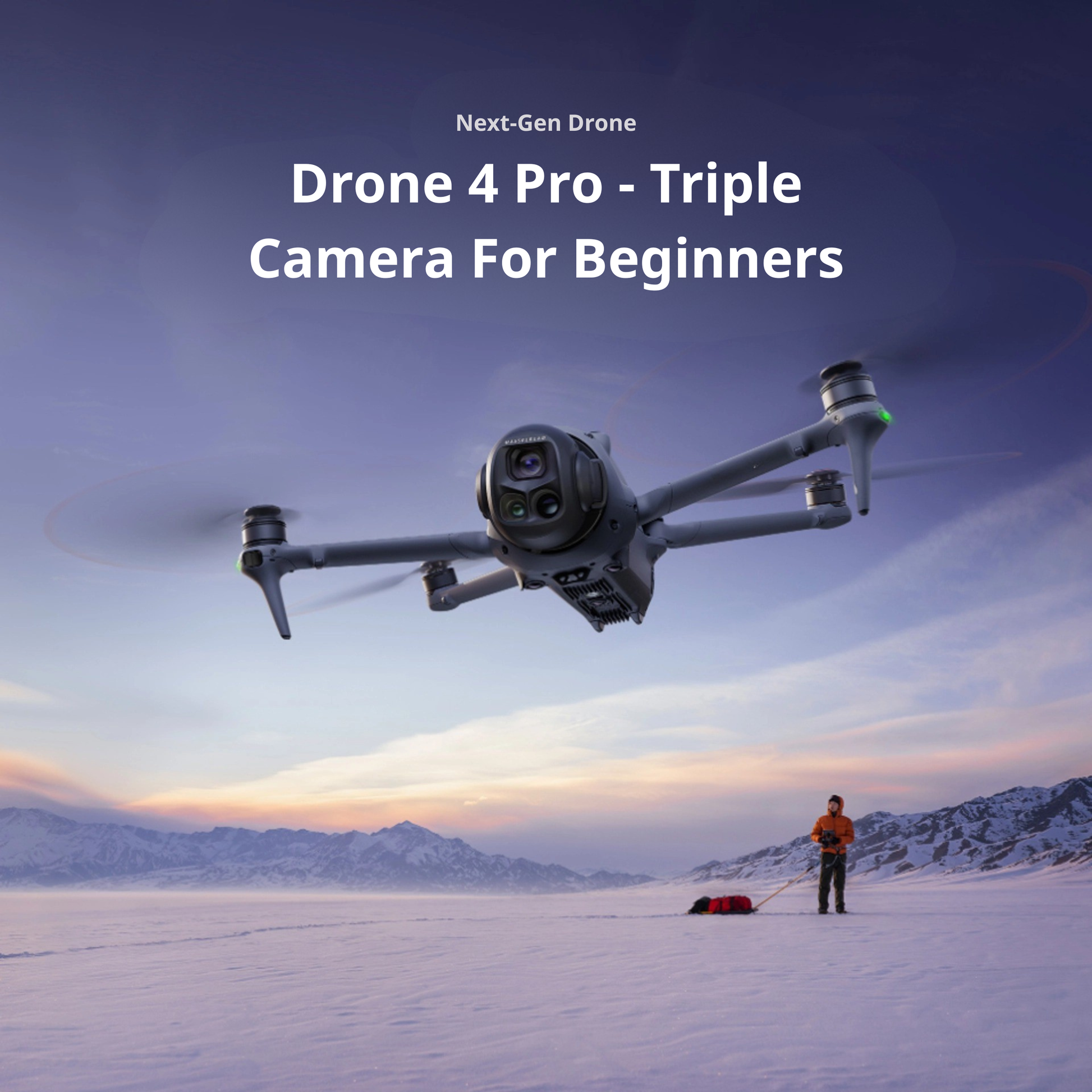 AirView Pro 4 Triple Camera – Next-Gen Drone for Beginners with Profes ...